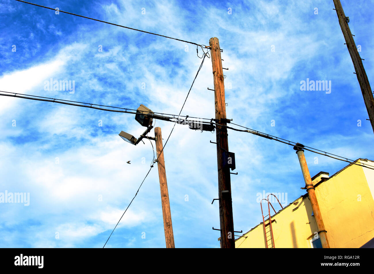 Wooden Telephone Poles High Resolution Stock Photography and Images - Alamy