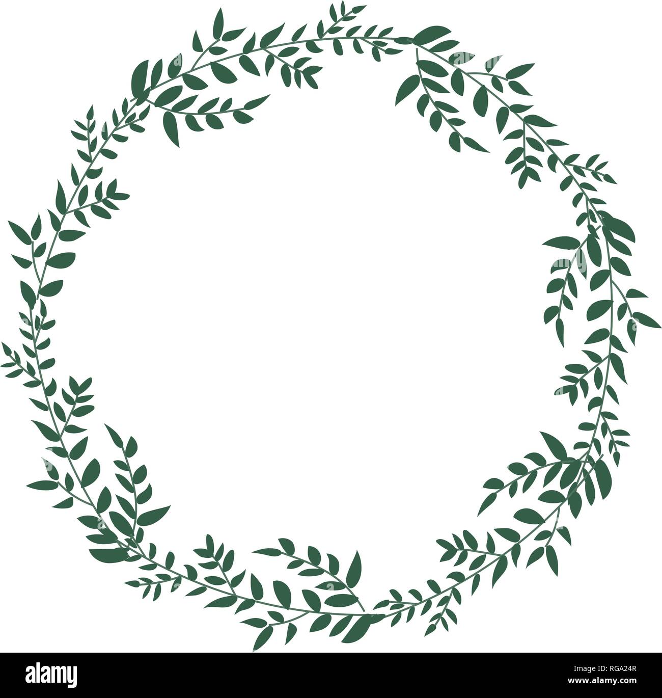 leaves branches arrangement Stock Vector Image & Art - Alamy