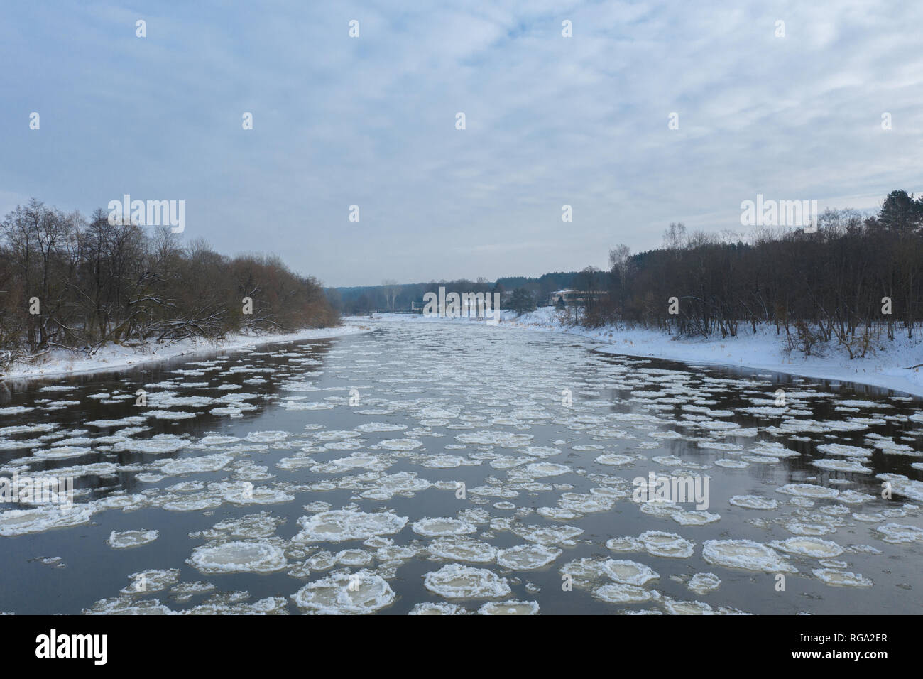 Abstract closeup blue ice river hi-res stock photography and images - Alamy
