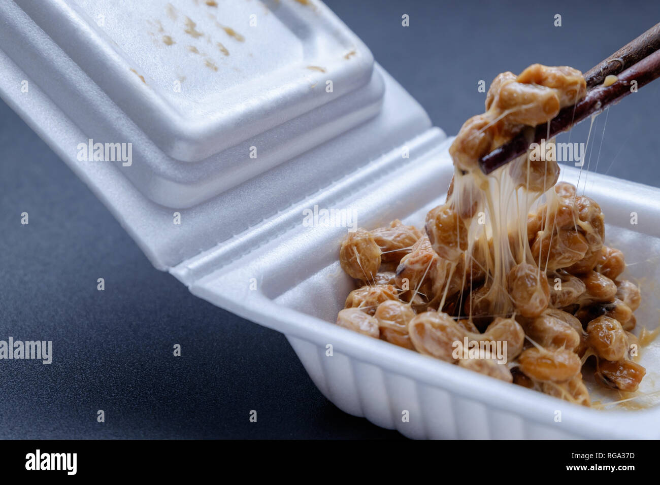 Japanese fermented soybean in foam box Stock Photo - Alamy