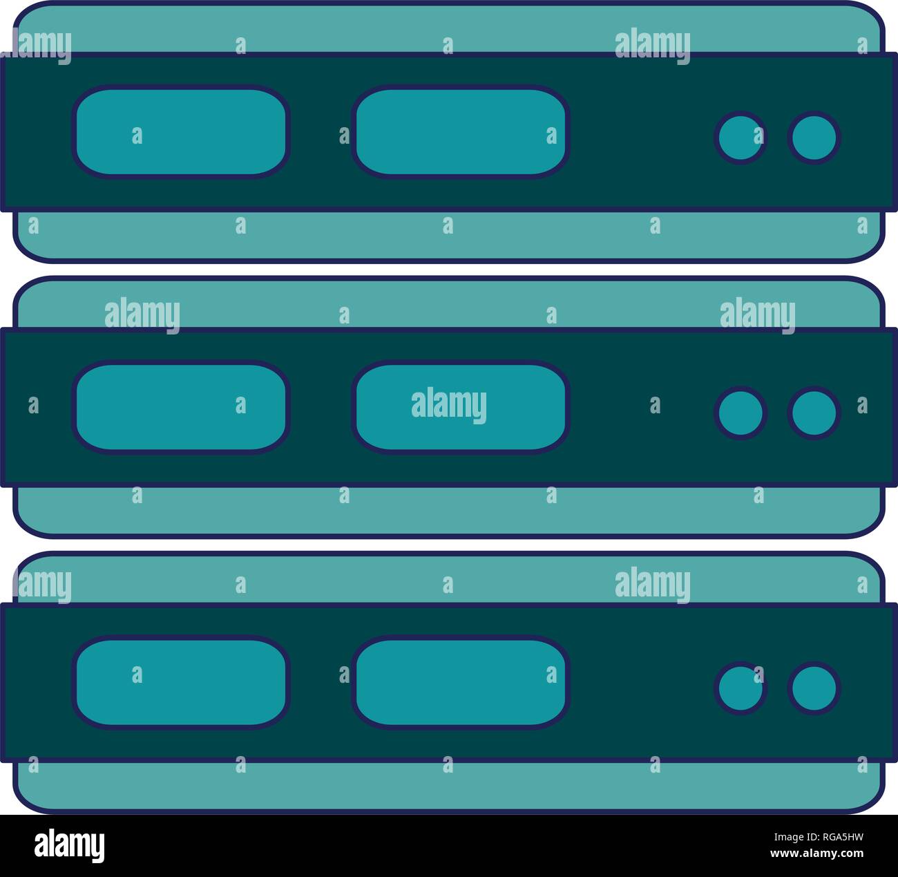 Servers database technology isolated Stock Vector Images - Alamy