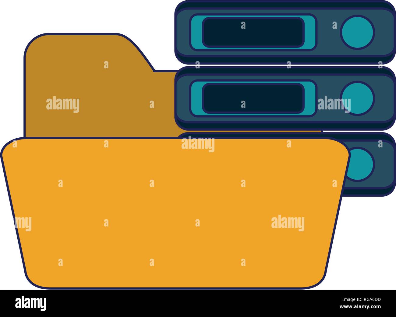 folder with servers database Stock Vector Image & Art - Alamy