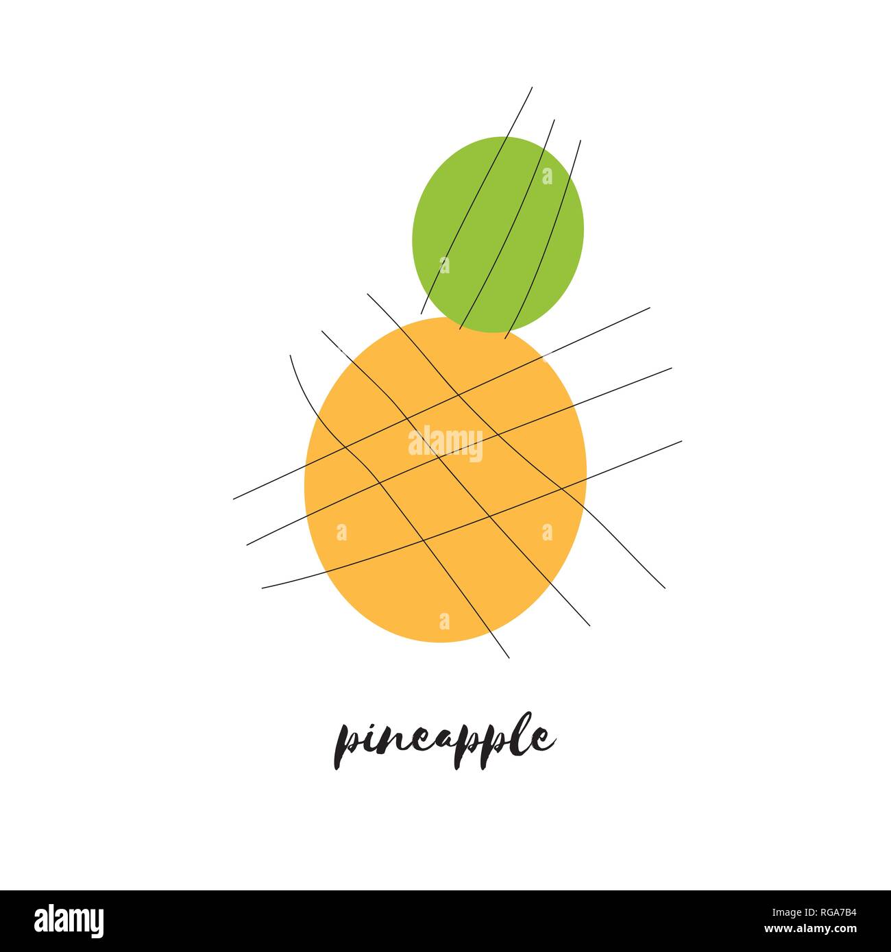 Abstract pineapple vector illustration Stock Vector Image & Art - Alamy