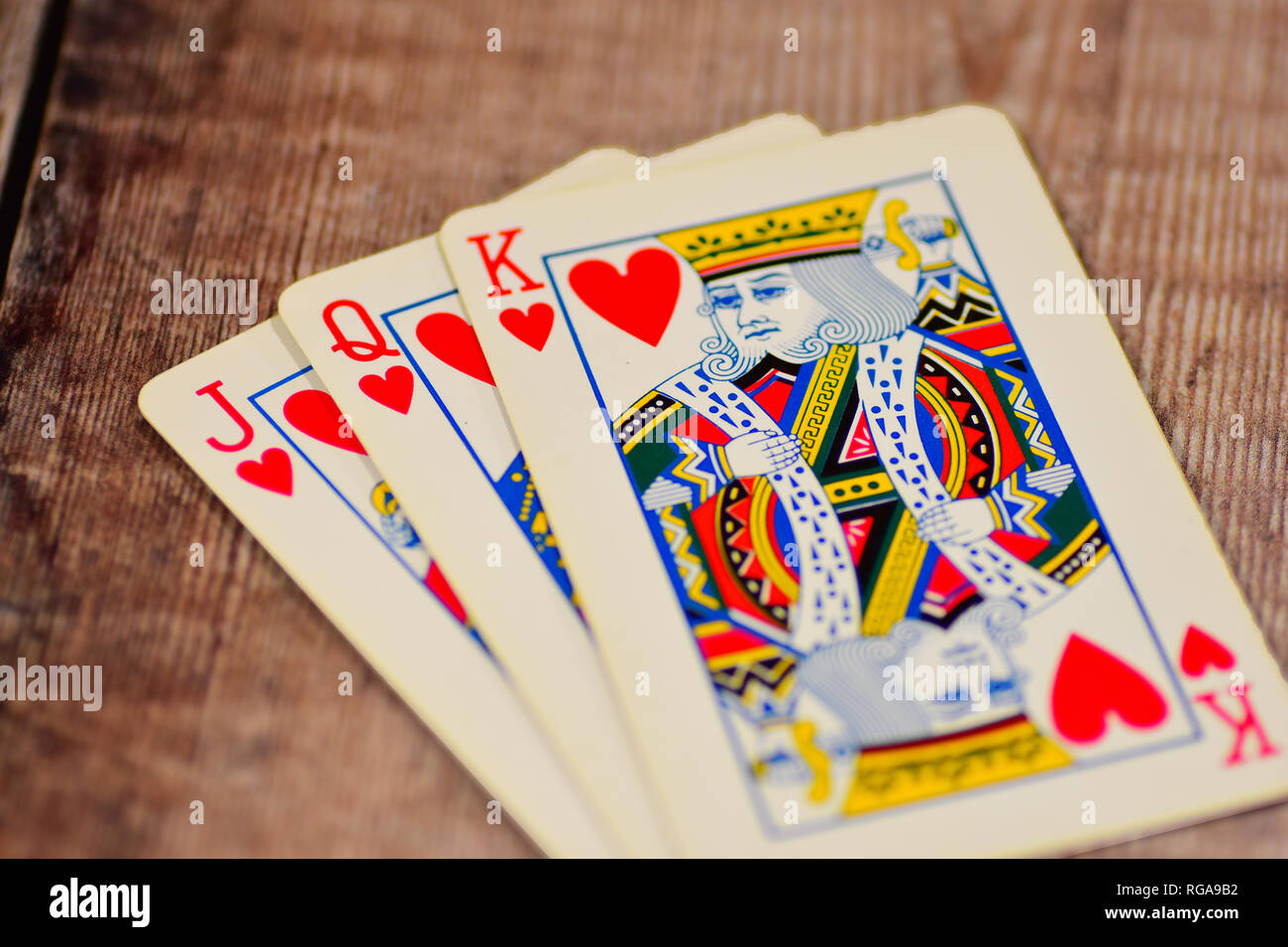 Cards casino scattered playing hi-res stock photography and images - Alamy