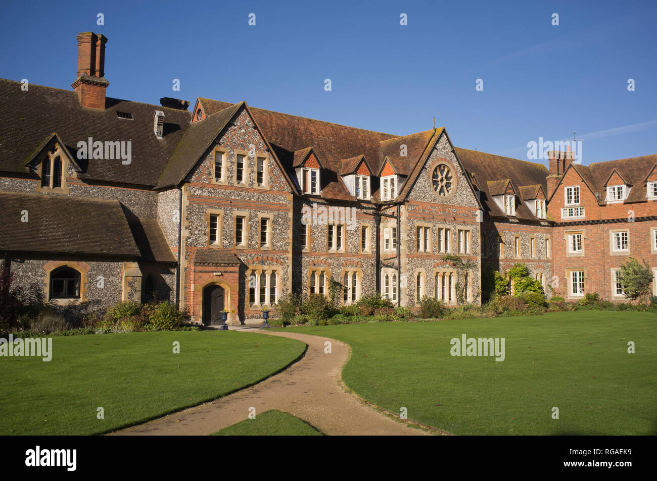 The main original school building at Bradfield College, Berkshire Stock ...