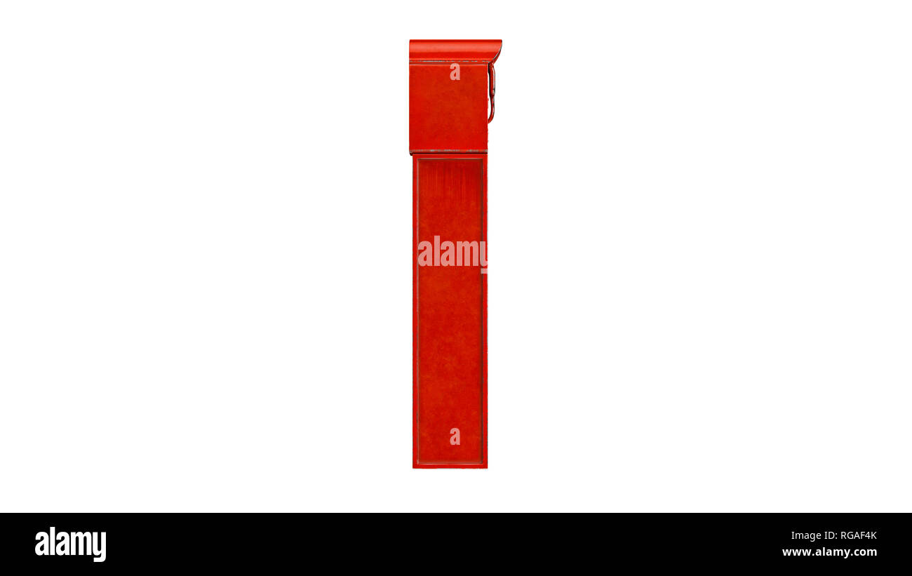 Fire alarm hydrant security, isolated white background. 3D rendering ...