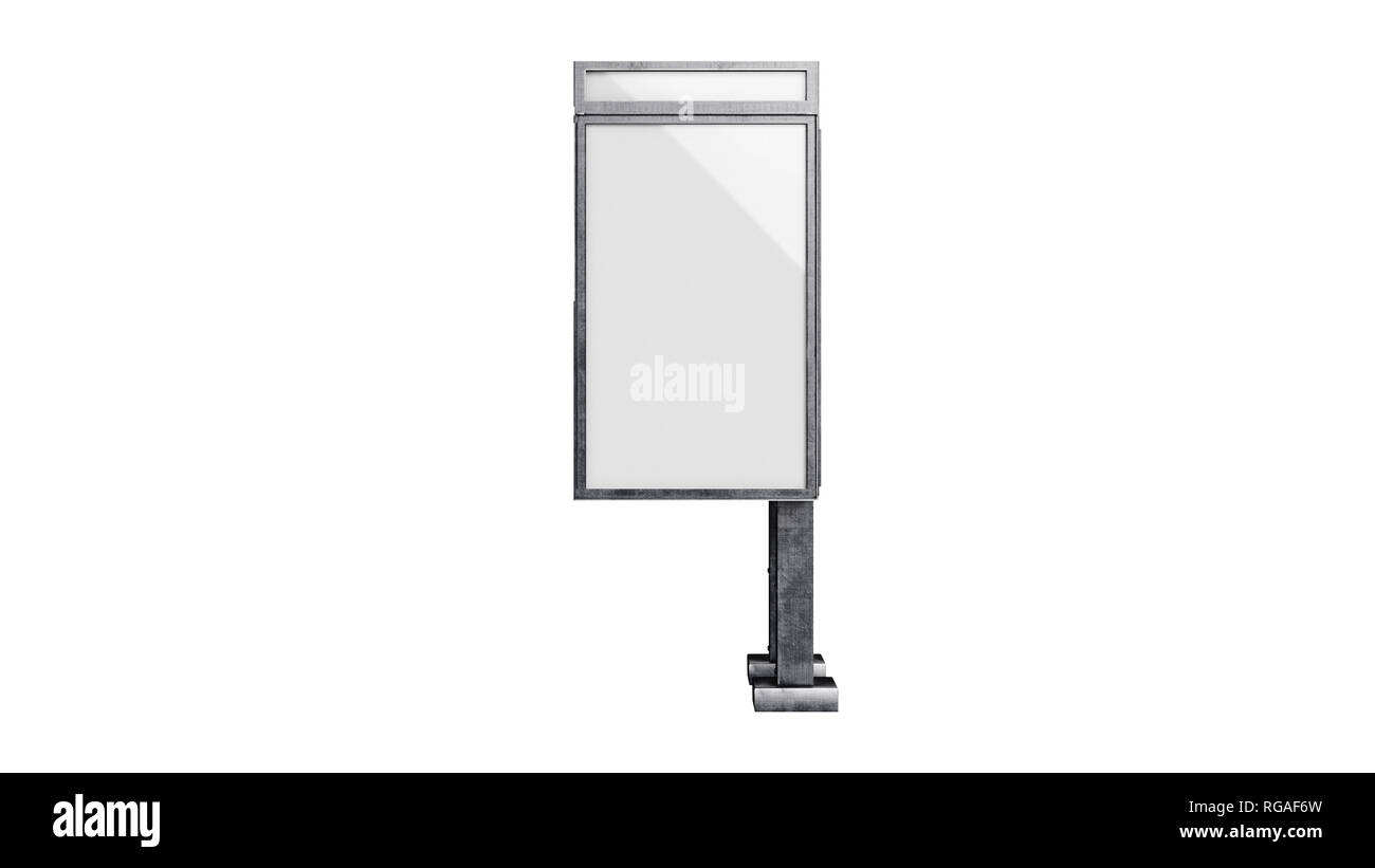 Billboard banner board panel. Mockup advertisement design, side view ...