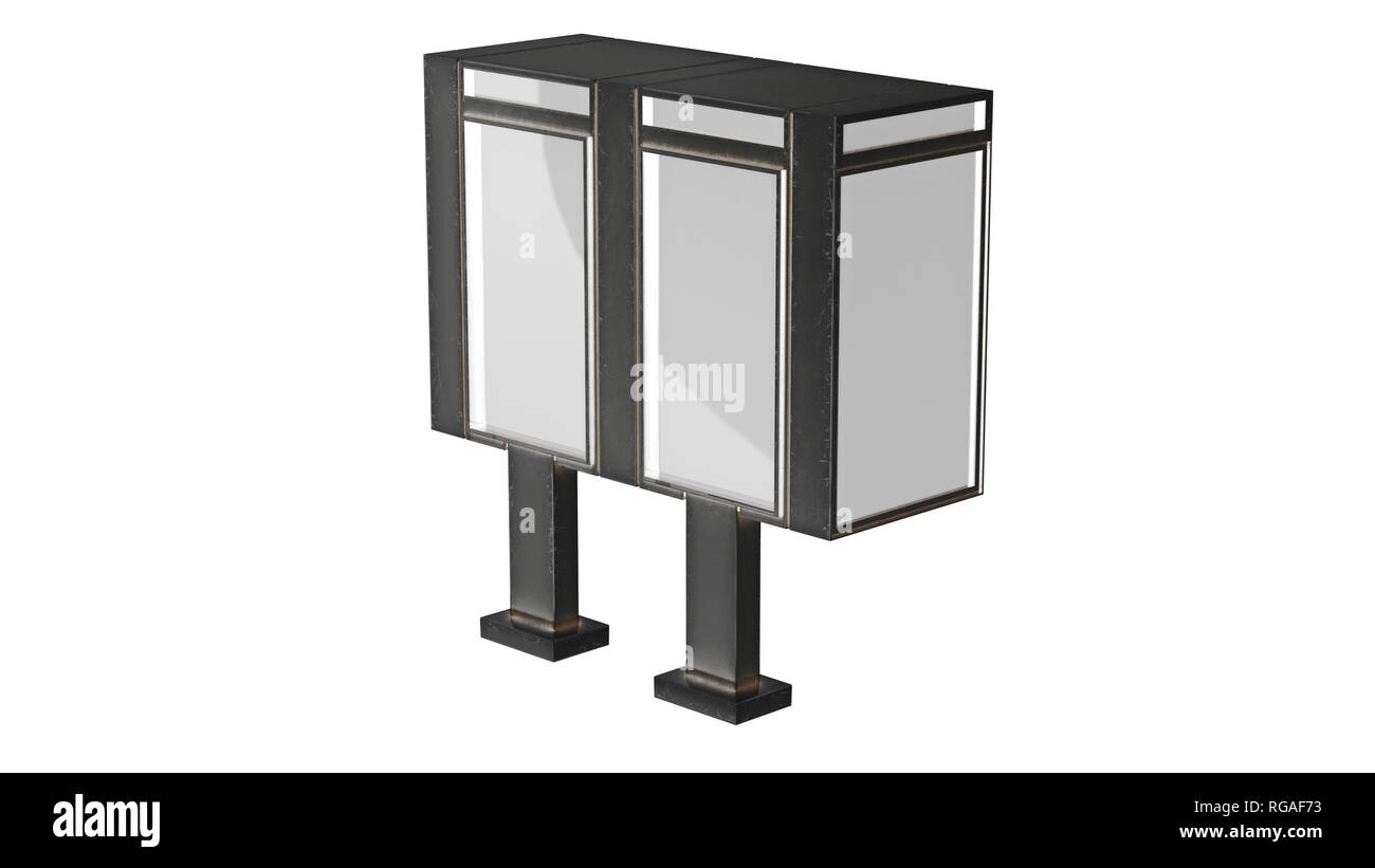 Billboard banner board poster panel. Mockup advertisement design. 3D ...