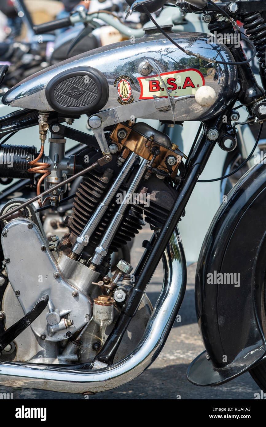 Vintage 1930 BSA S30-13 500 cc 1 cyl ohv motorcycle at brooklands ...