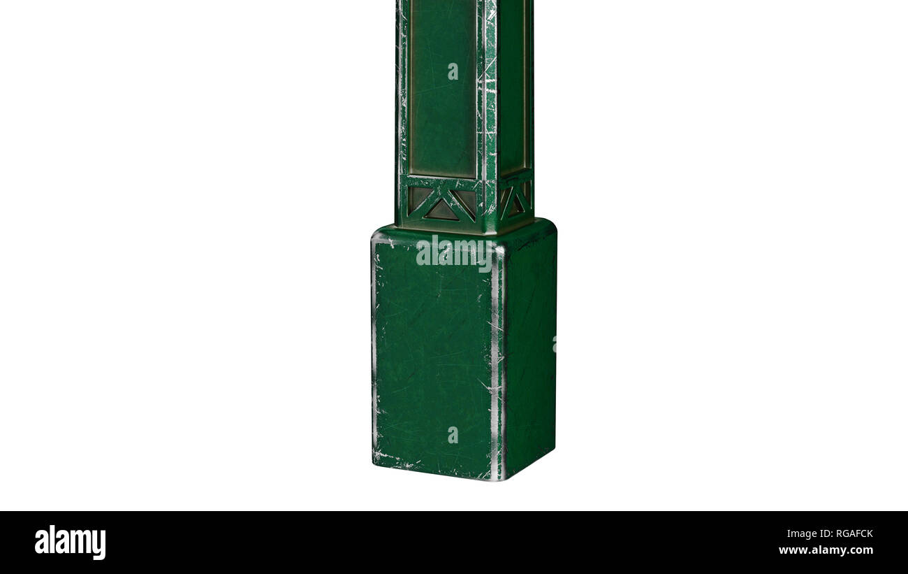 Post pillar light, close view. 3D rendering Stock Photo - Alamy