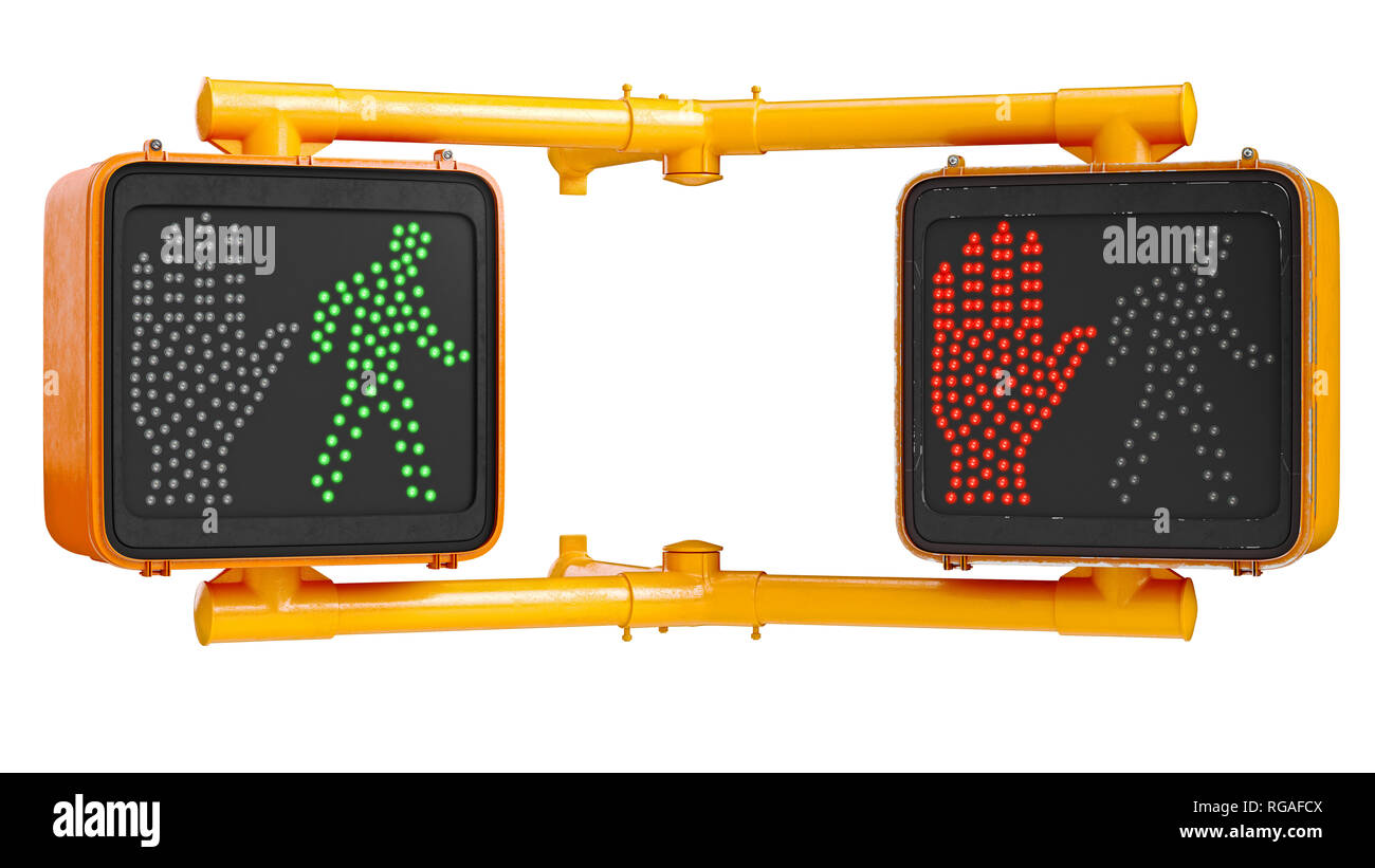 New york city crosswalk signal Cut Out Stock Images & Pictures - Alamy