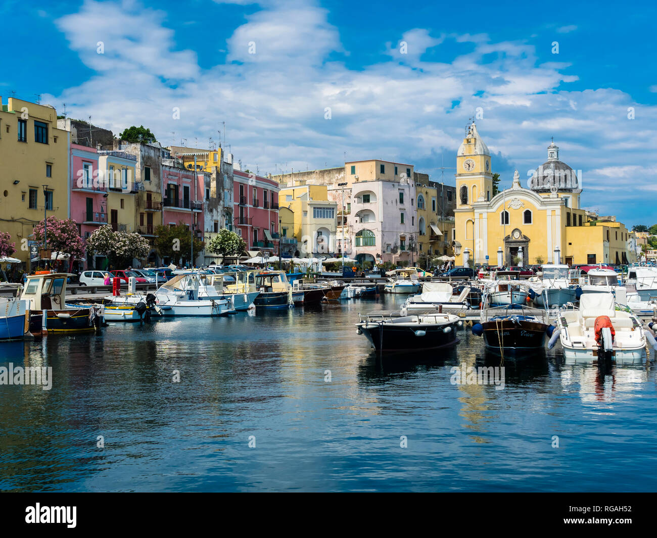 Italy, Campania, Phlegraean Island, Procida Island, Marina die Procida ...