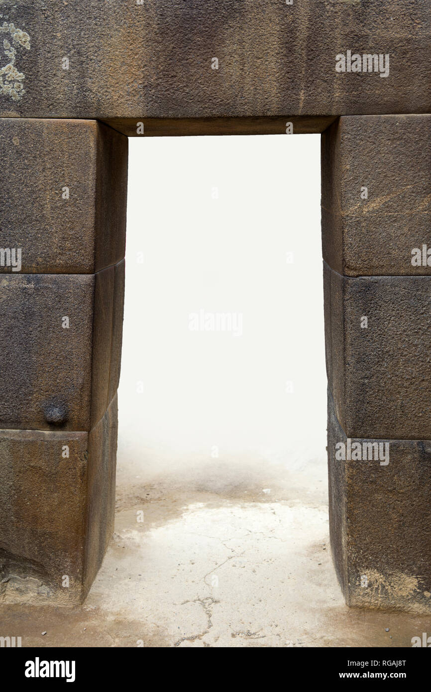 Closeup of the old stone entrance wall Stock Photo - Alamy