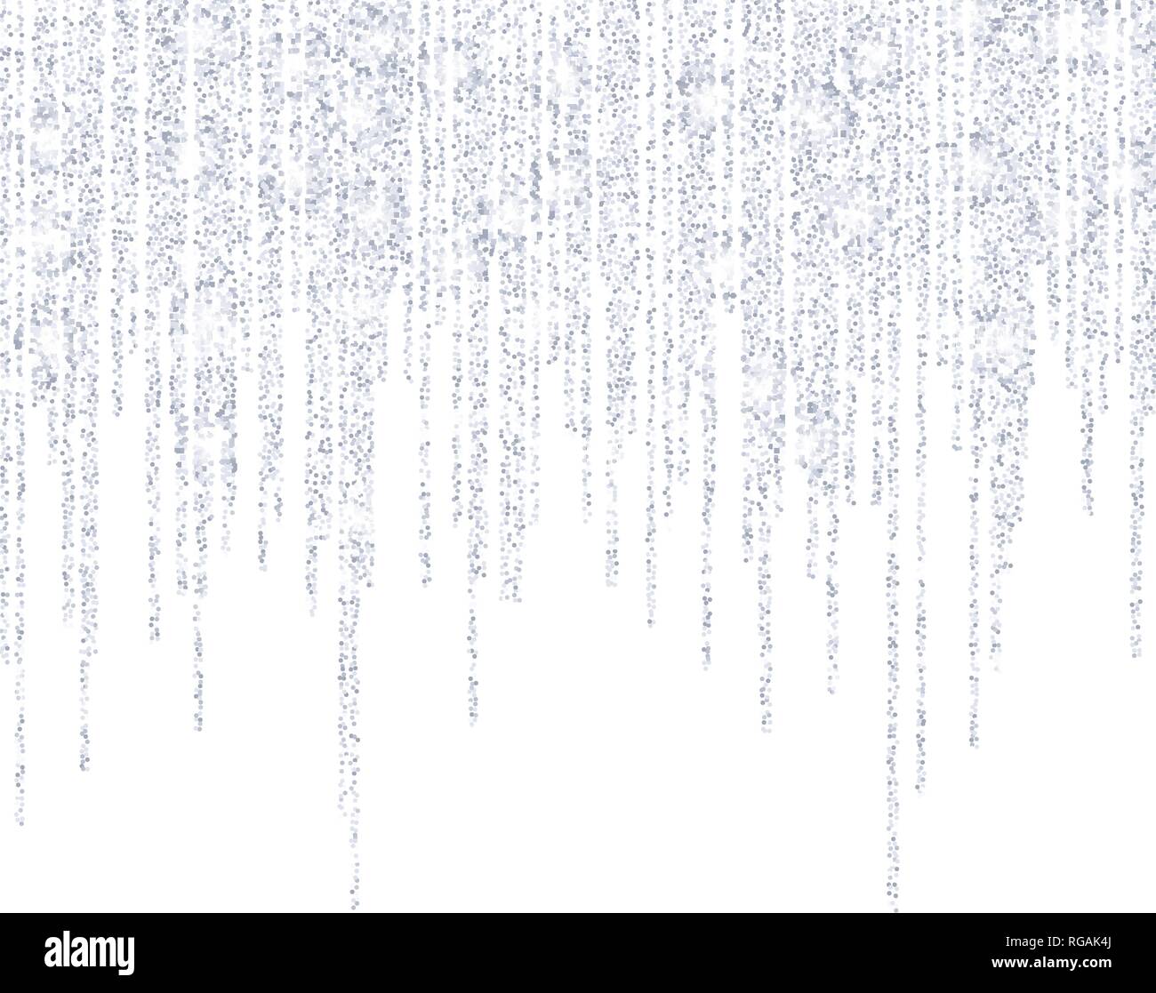 Vector falling in lines silver glitter confetti dots Stock Vector Image ...