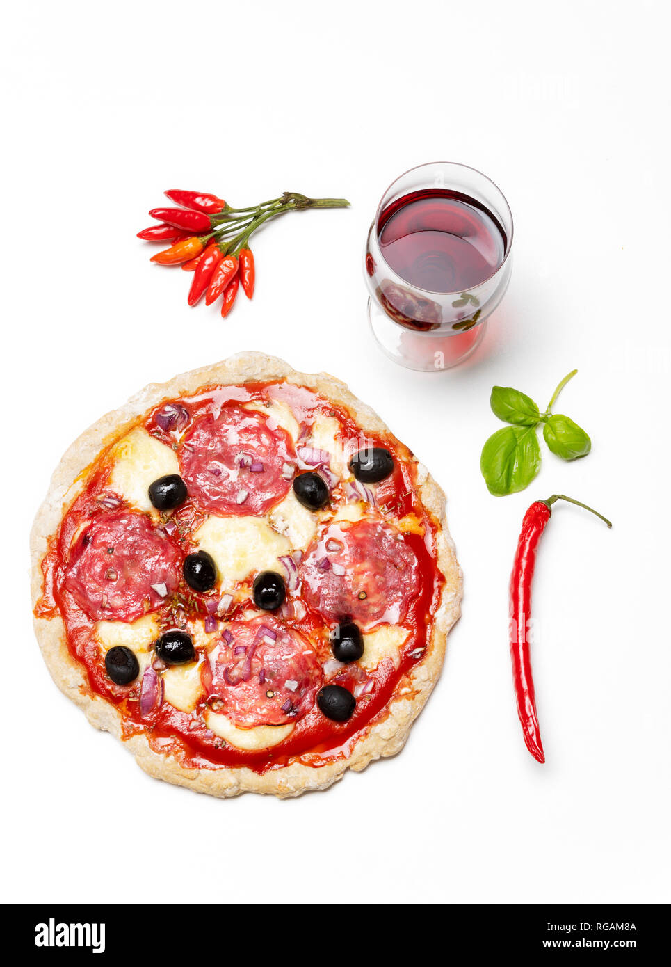 Pizza wine table Cut Out Stock Images & Pictures - Alamy