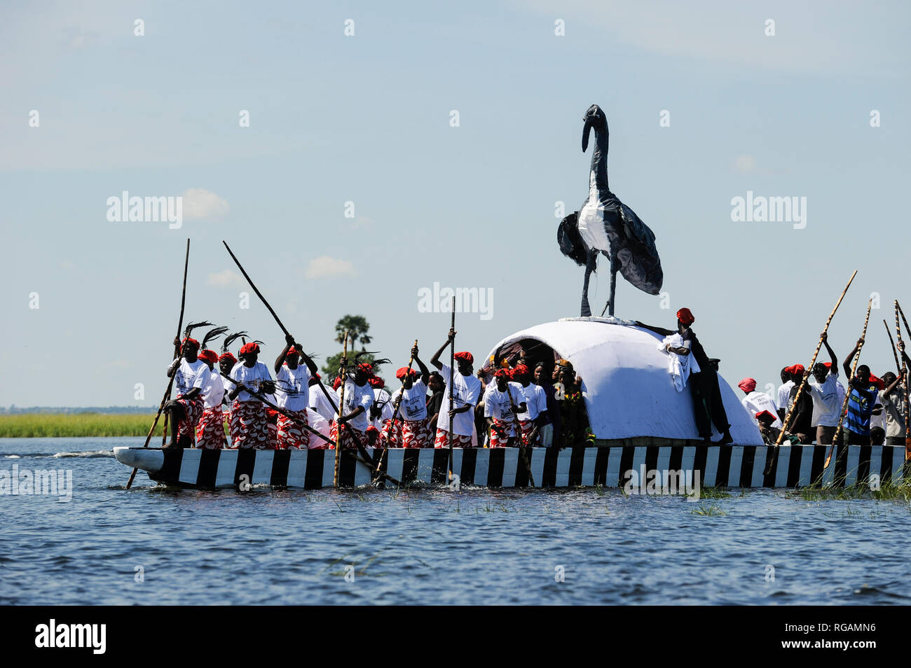 ZAMBIA Barotseland , Zambezi floodplain , Kuomboka ceremony in ...