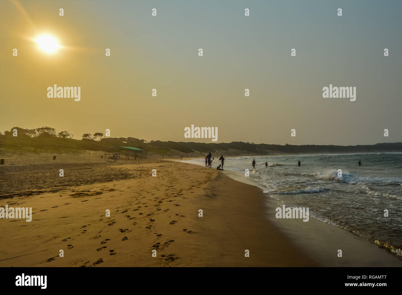 Sodwana bay pristine beach near a lagoon and Isimangaliso wetlands ...