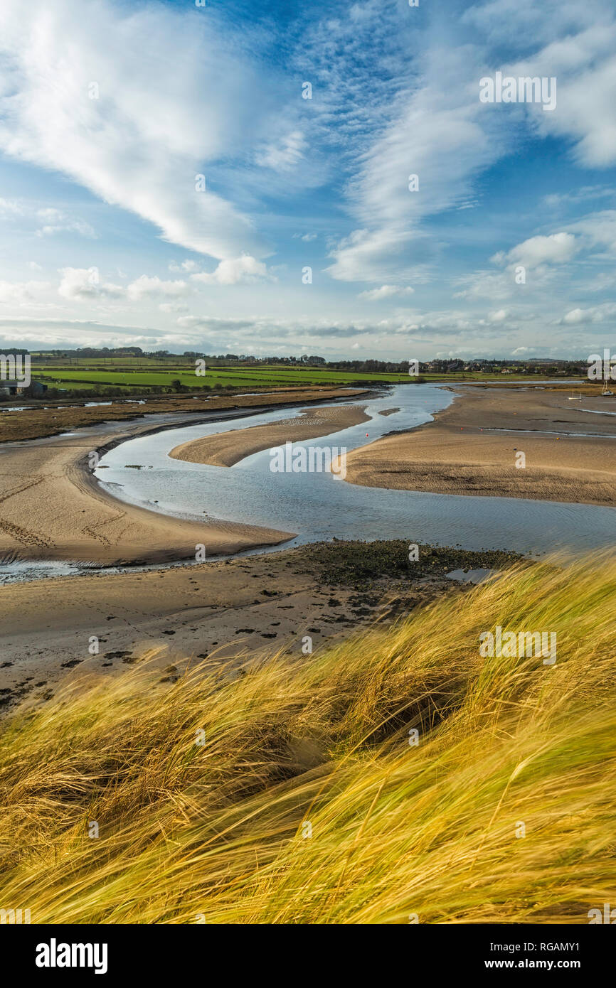 The estuary at Alnmouth, Northumberland, England Stock Photo - Alamy