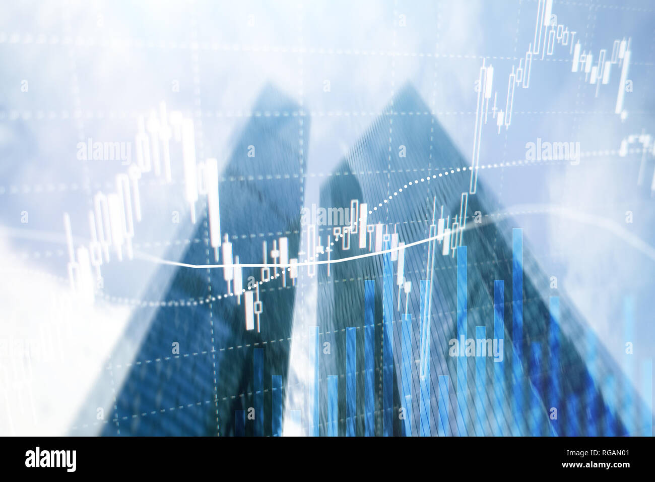 Forex trading, Financial market, Investment concept on business center ...