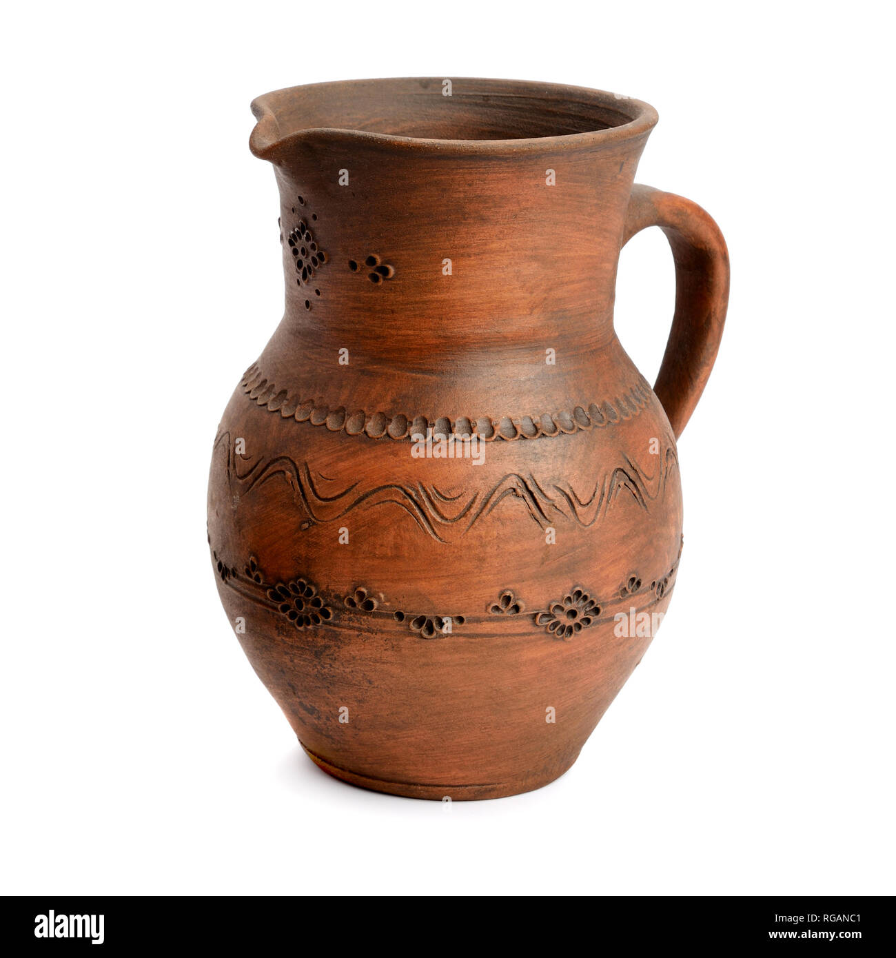 clay pot isolated on white background Stock Photo - Alamy
