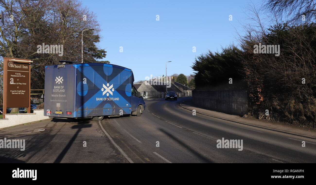 Bank of Scotland Mobile Bank passing through Scone Perthshire Scotland ...