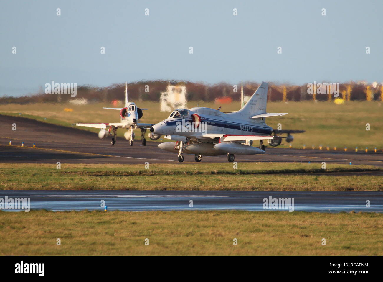 Three Douglas A-4N Skyhawks operated by BAE Systems Flight Systems ...