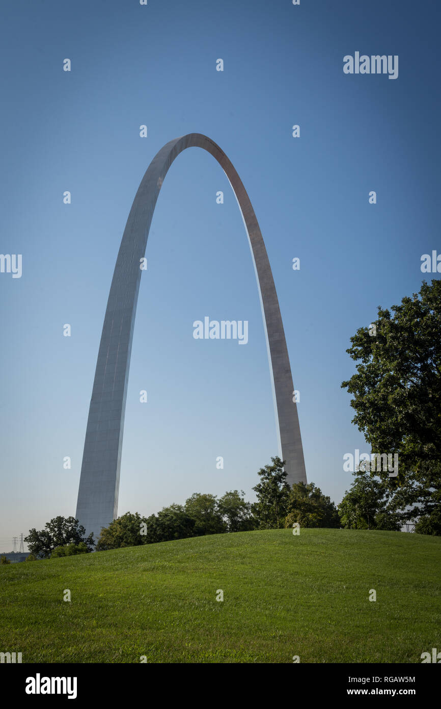 Detail of the St Louis arch, otherwise known as the gateway arch Stock ...
