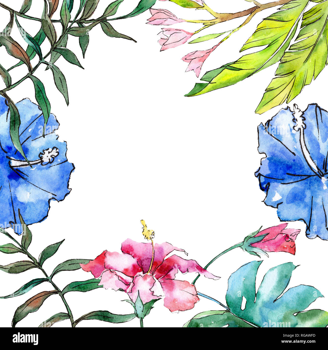 Hawaiian Flower Frame