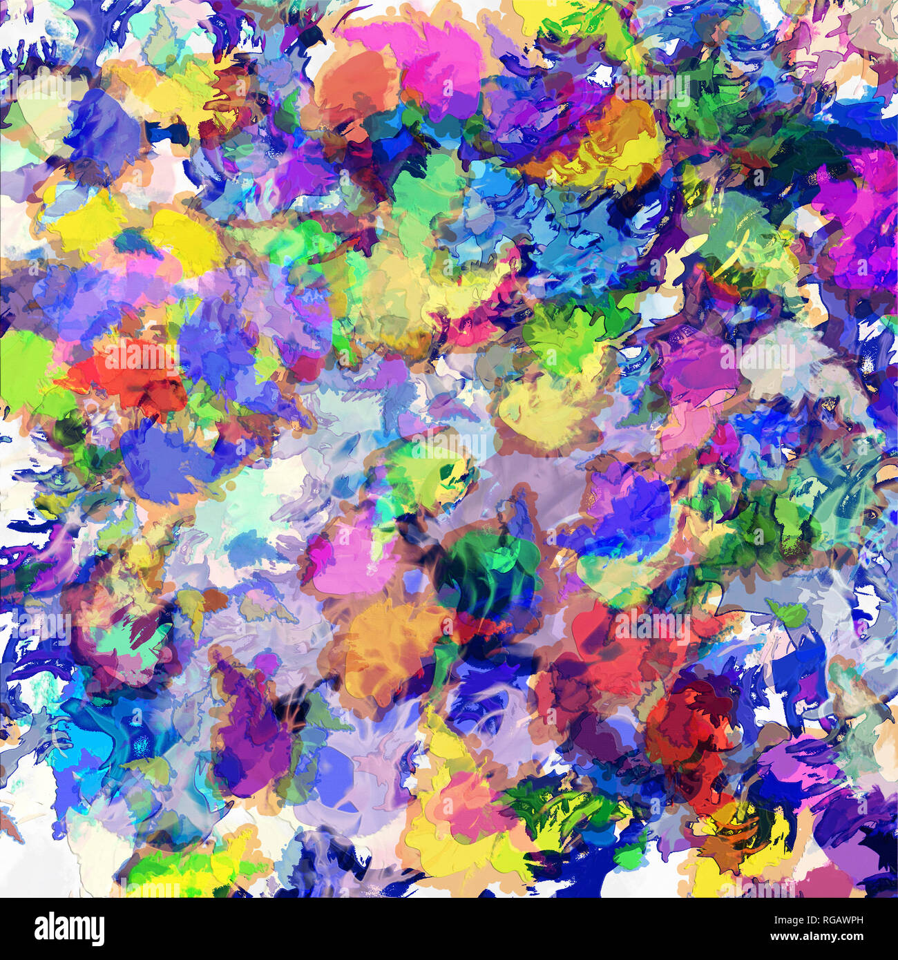 Abstract colored paper. Colored paint stains isolated on white ...