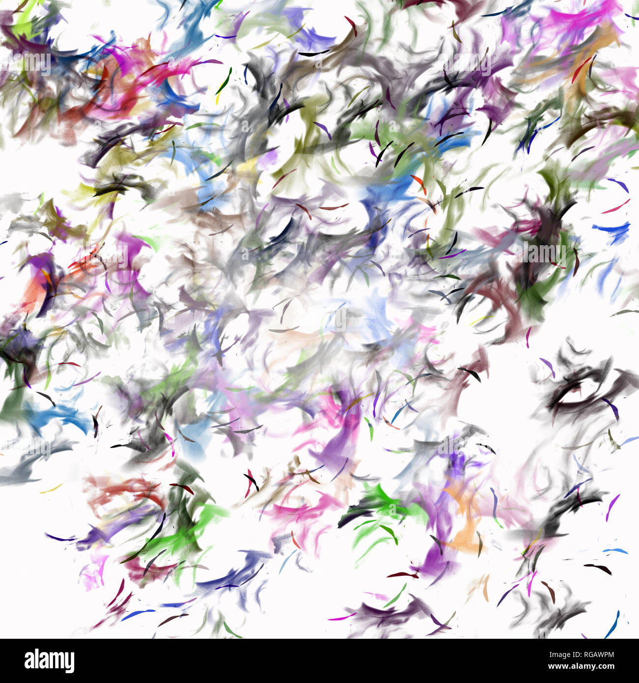 Abstract colored paper. Colored paint stains isolated on white ...