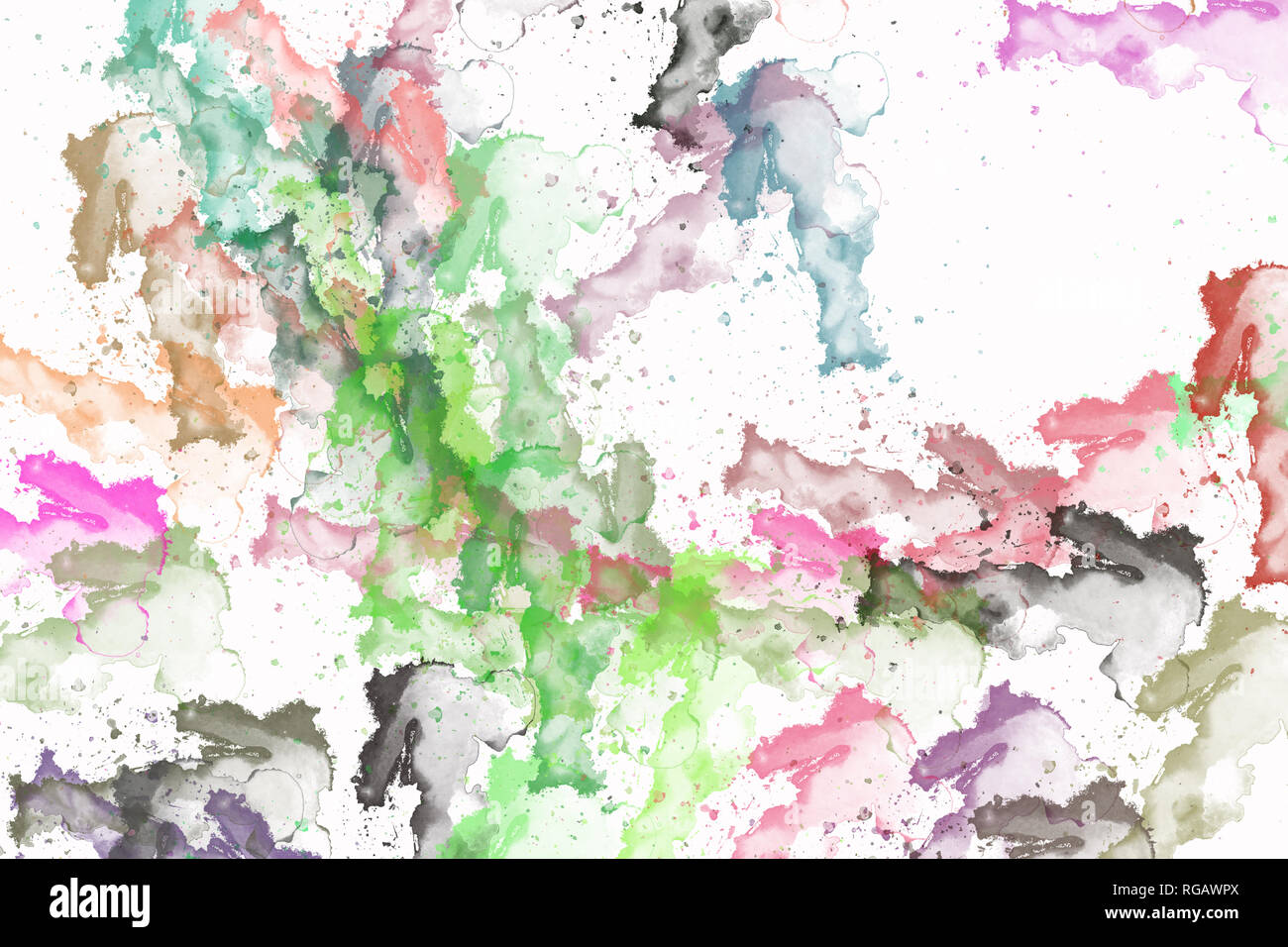 Abstract colored paper. Colored paint stains isolated on white ...