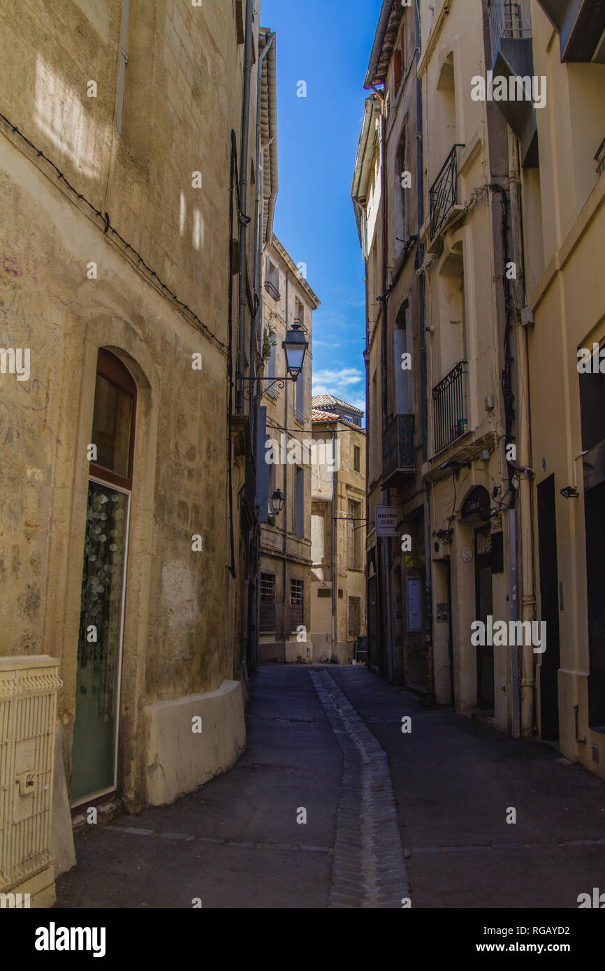 Interesting streets of Montpellier in France Stock Photo - Alamy