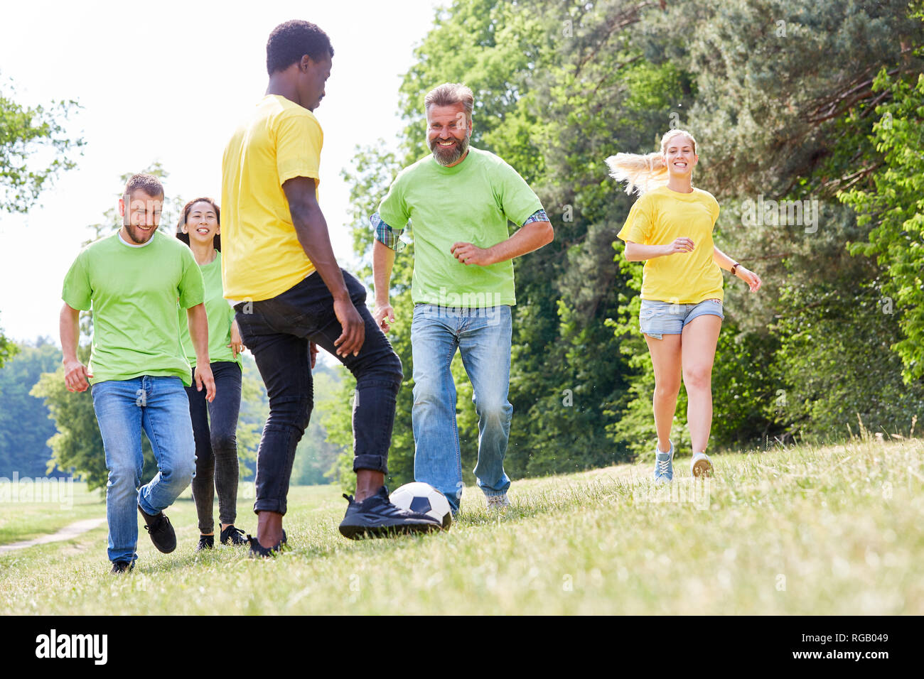Football together hi-res stock photography and images - Alamy