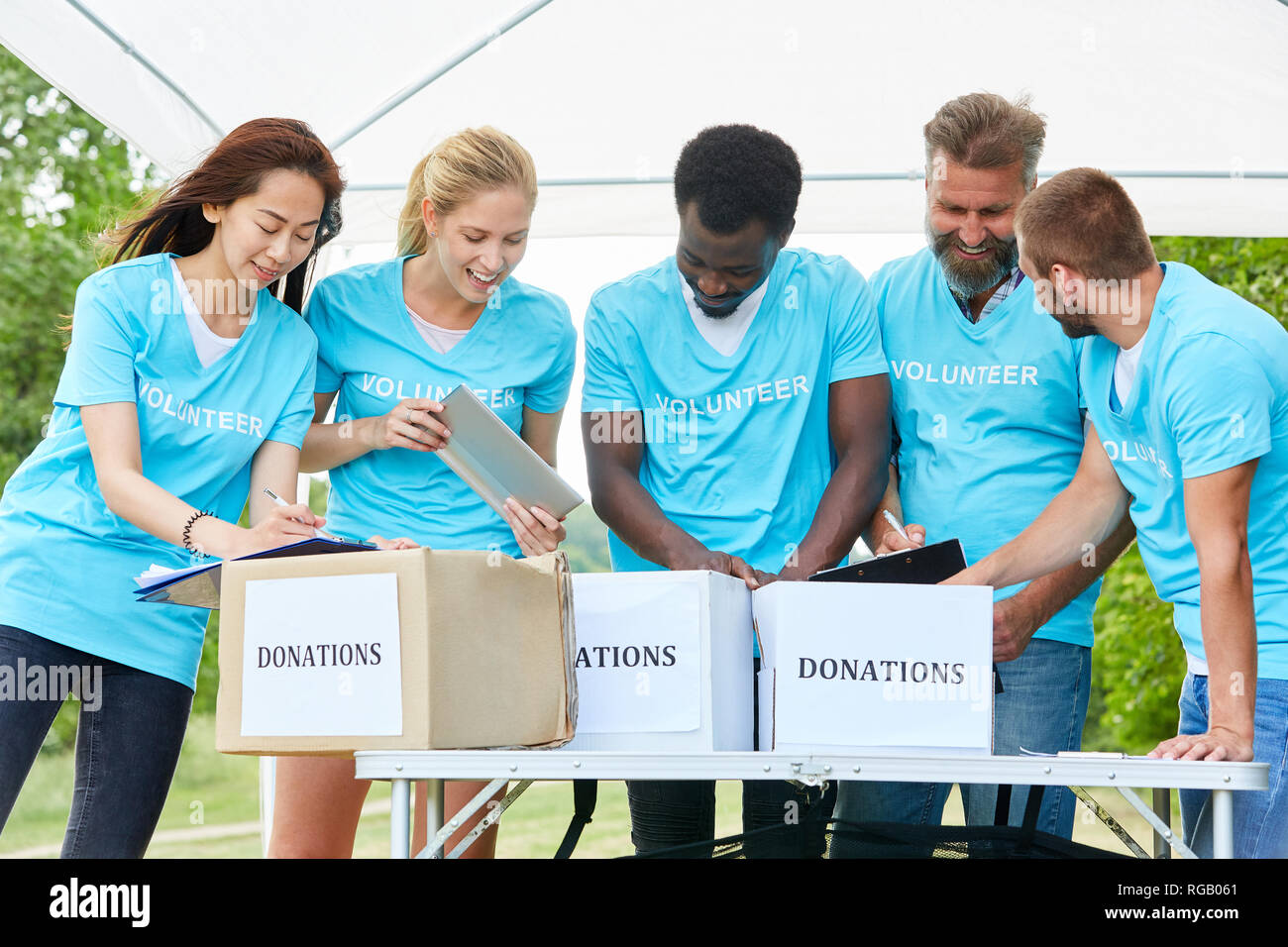 Donation boxes hi-res stock photography and images - Alamy