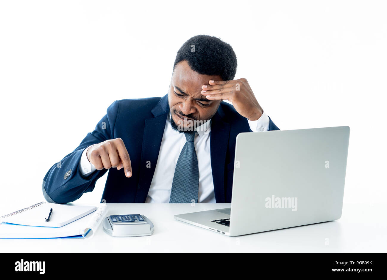 Angry and desperate african american entrepreneur businessman shouting ...