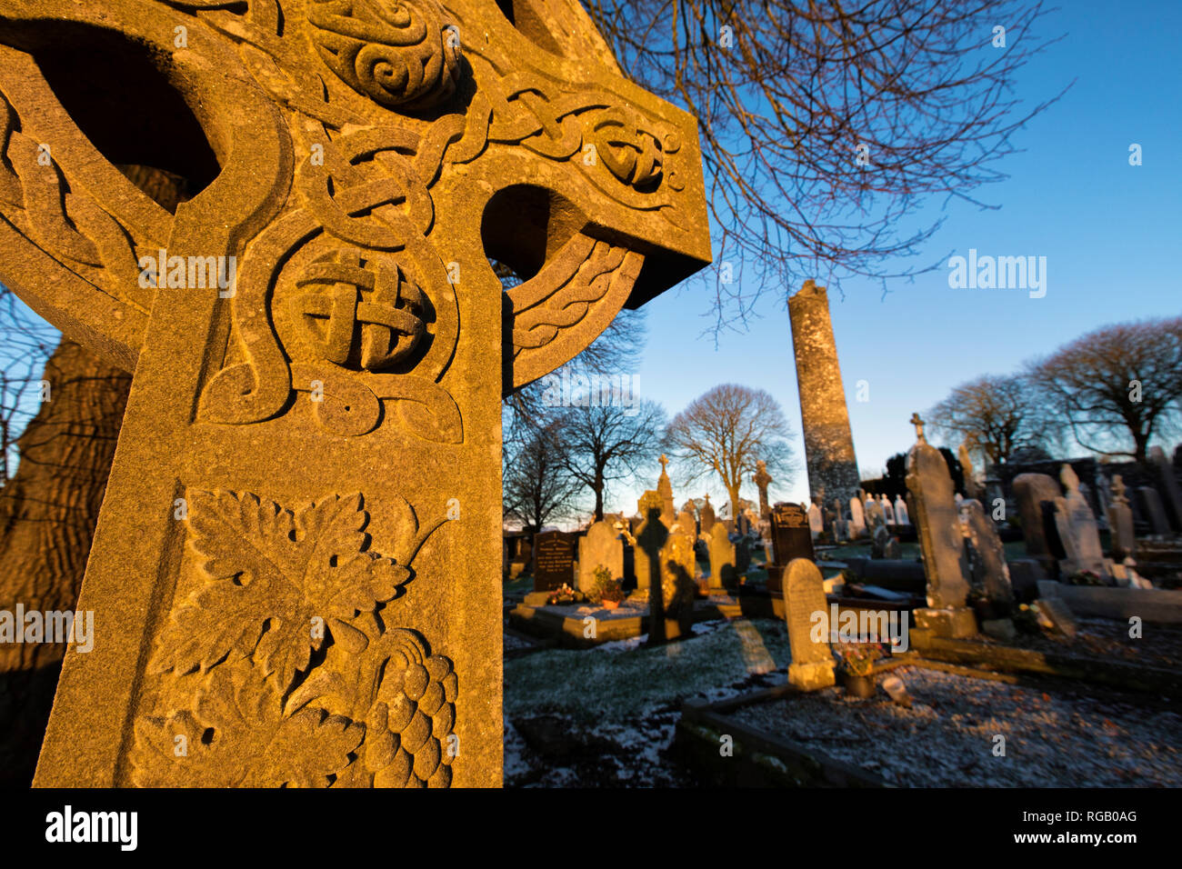 Winter scene at Monasterboice, County Louth, Ireland Stock Photo - Alamy