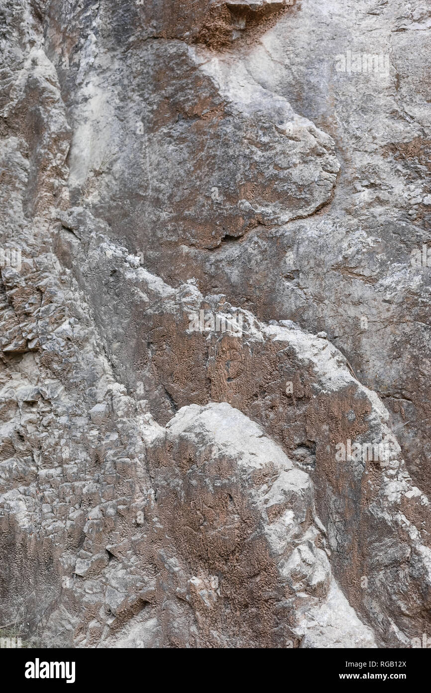 Natural brown-white stone background of part of rock formation Stock ...