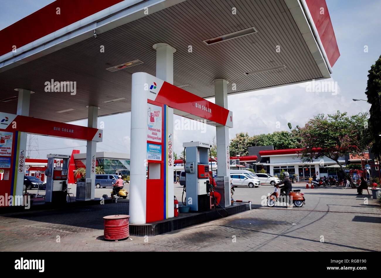 Pertamina oil station hi-res stock photography and images - Alamy