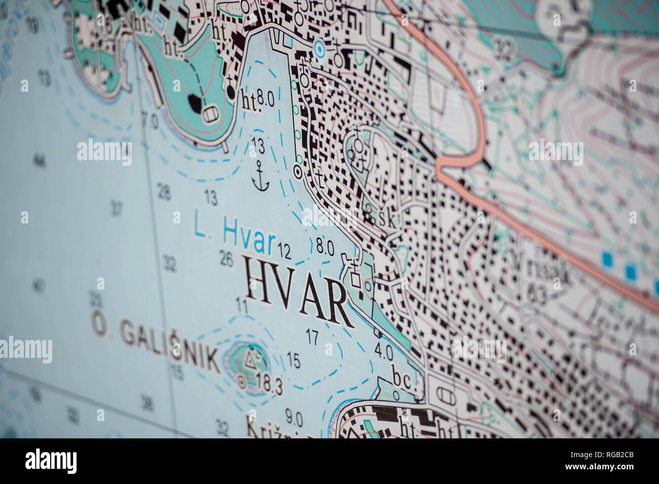 Friday 31 August 2018 Pictured: Detail of Map of Hvar Re: General Views ...
