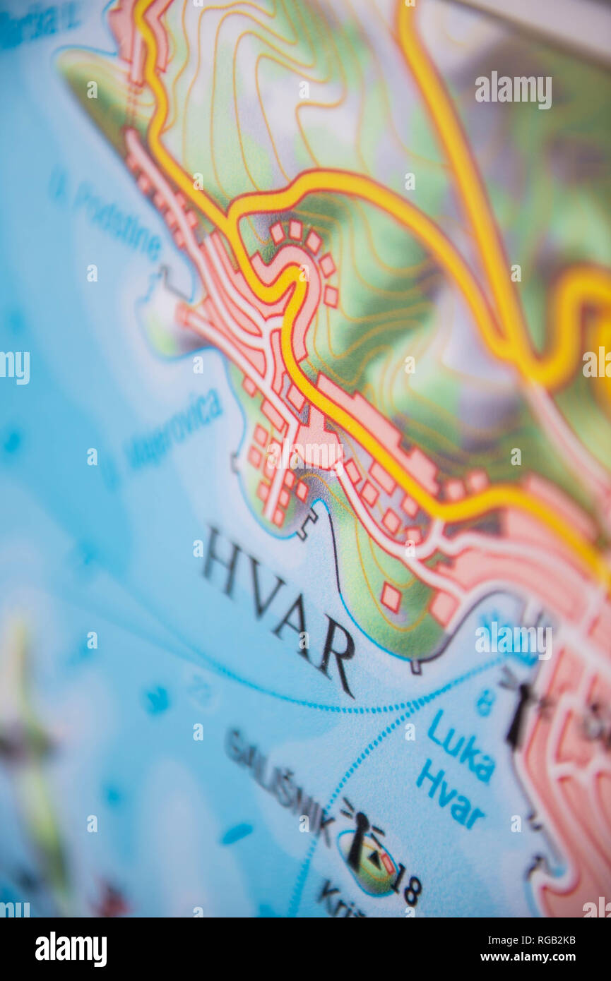 Friday 31 August 2018 Pictured: Details of a map of Hvar Re: General ...