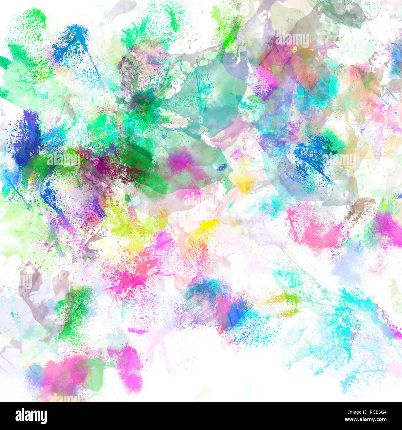 Abstract colored paper. Colored paint stains isolated on white ...