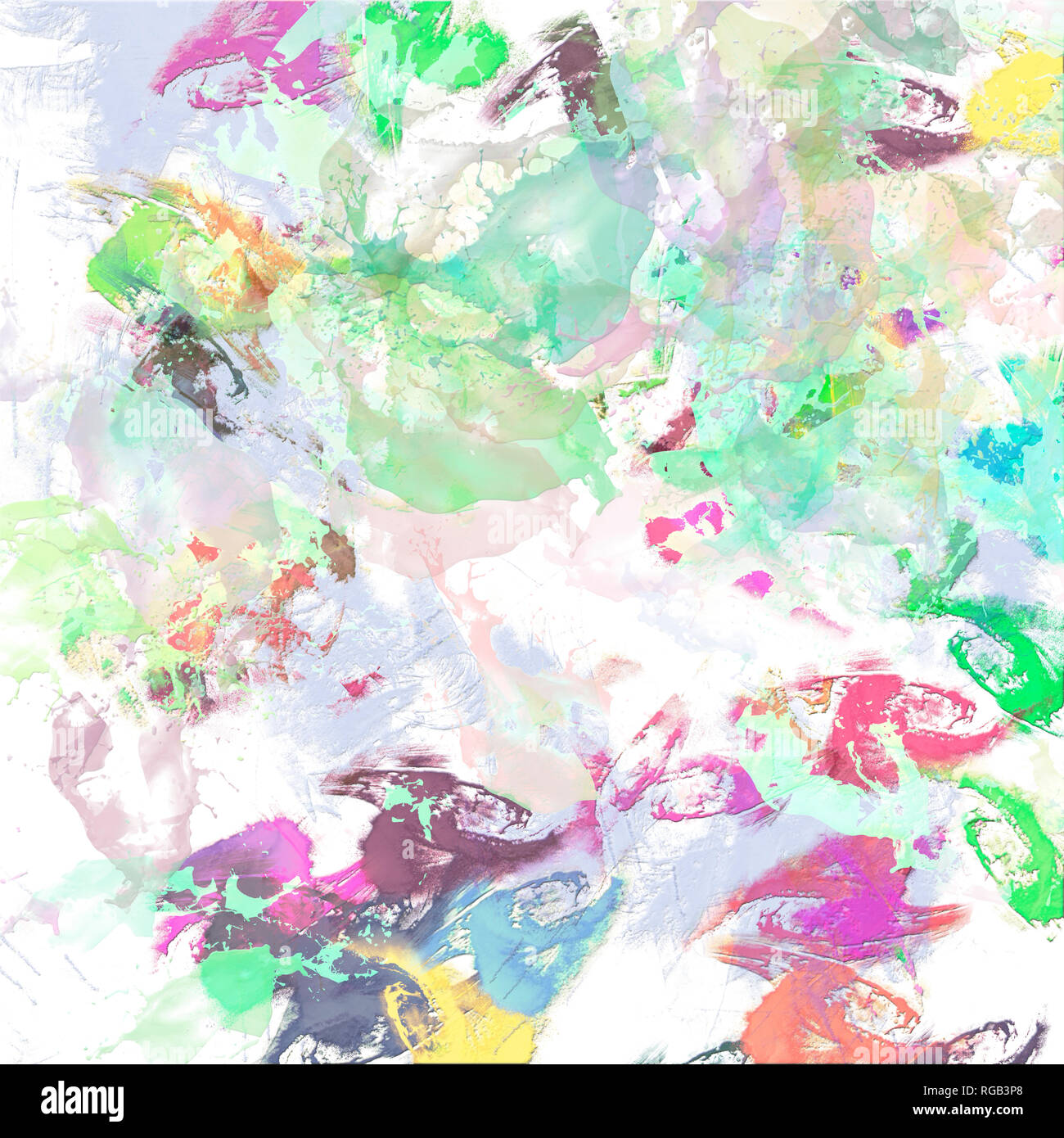 Abstract colored paper. Colored paint stains isolated on white ...