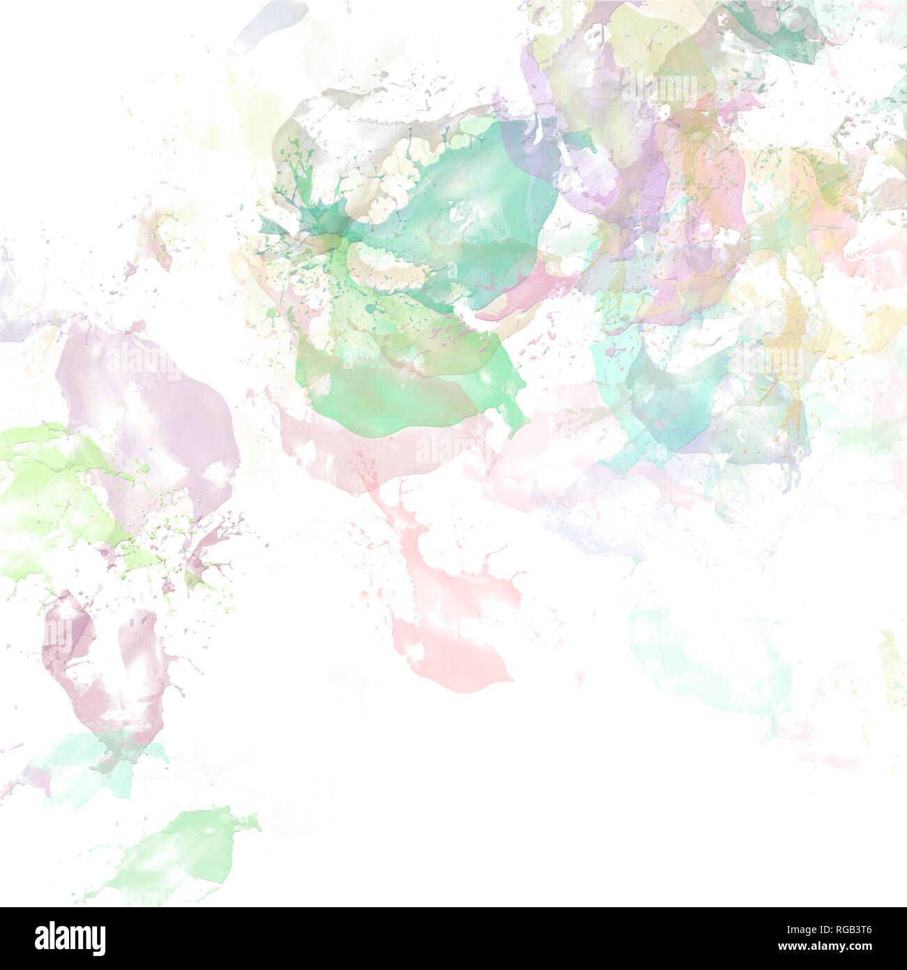 Abstract colored paper. Colored paint stains isolated on white ...