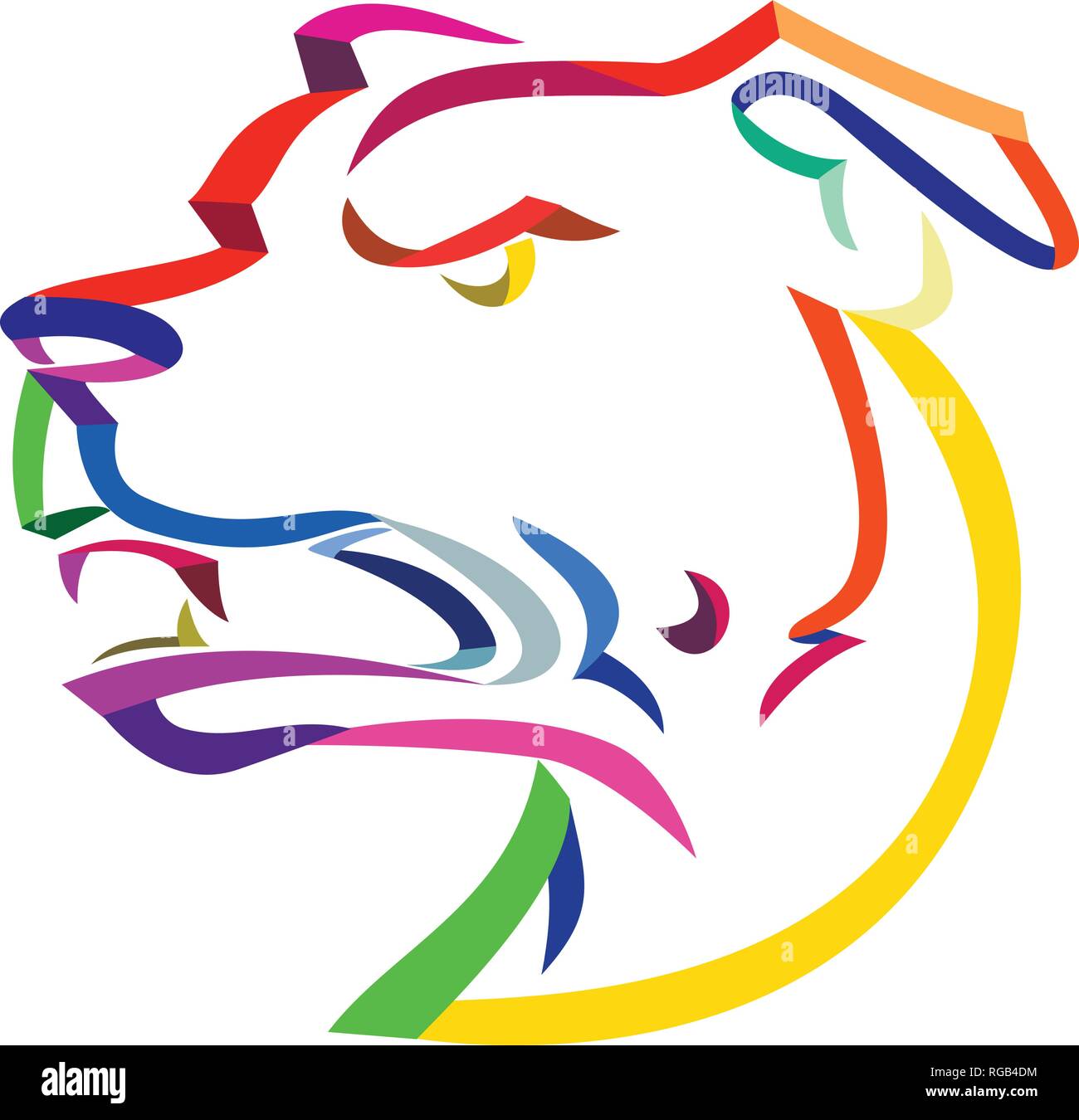 Aggressive staffordshire terrier Stock Vector Images - Alamy