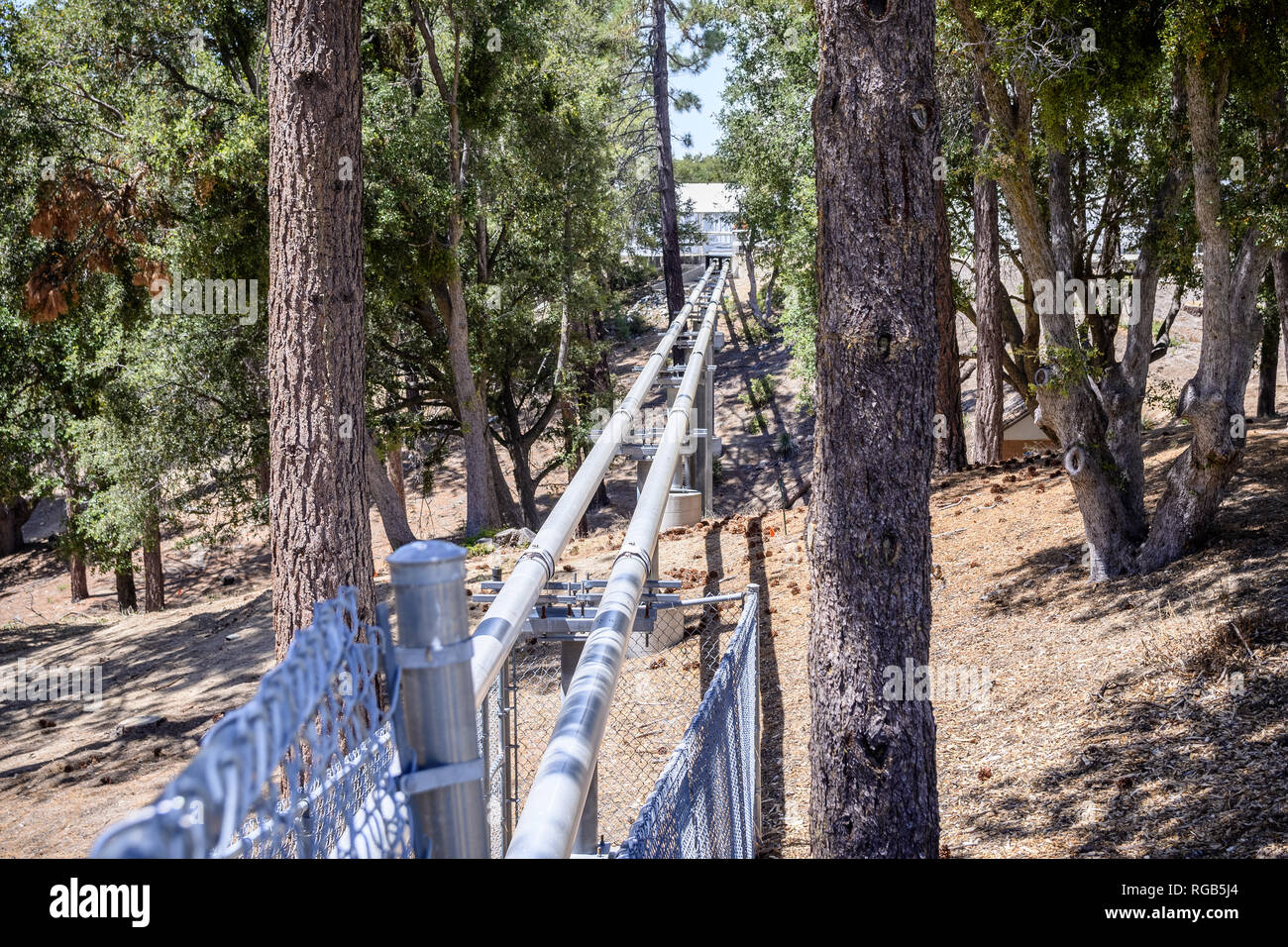 June 9, 2018 Mt Wilson / CA / USA - Light Pipes (Vacuum tubes) going to ...
