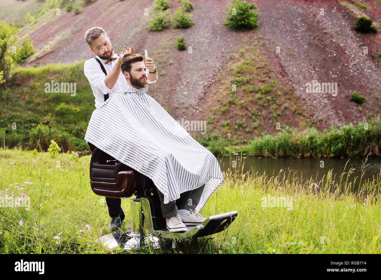 Barber chair hi-res stock photography and images - Alamy