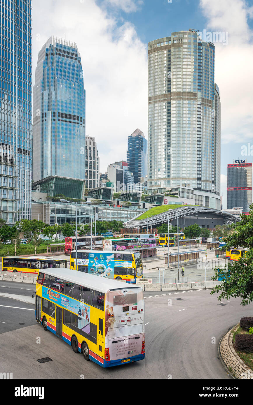 An intersection in Central, Hong Kong, China, Asia Stock Photo - Alamy