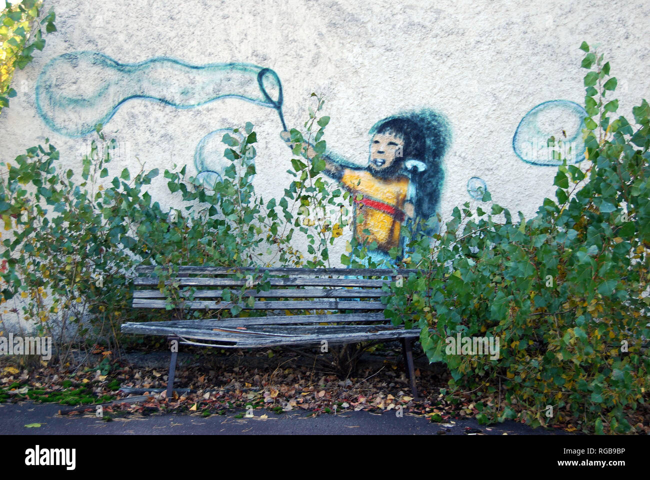 The abandoned streets and buildings in the town of Pripyat in the ...
