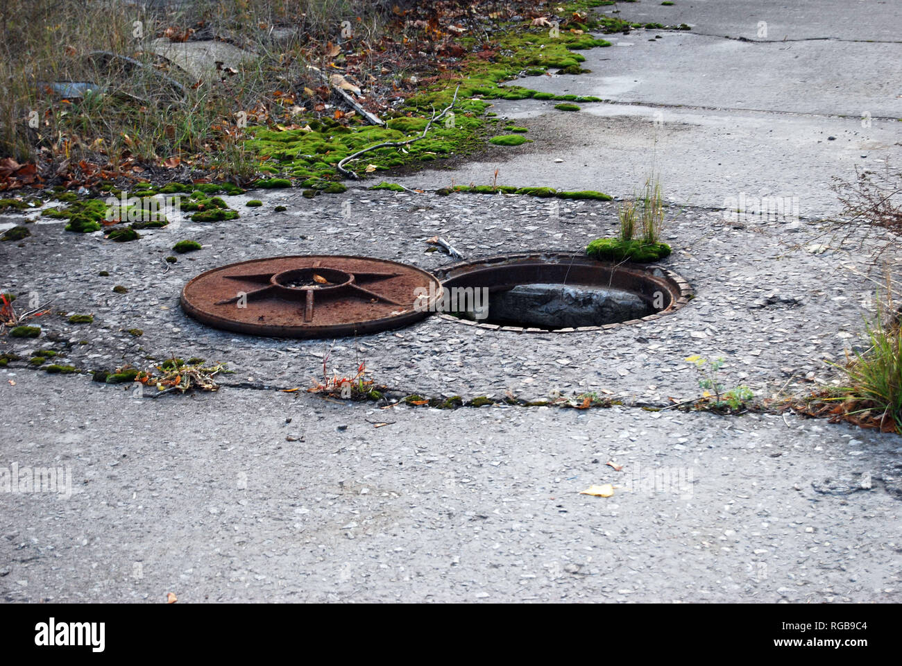 The abandoned streets and buildings in the town of Pripyat in the ...