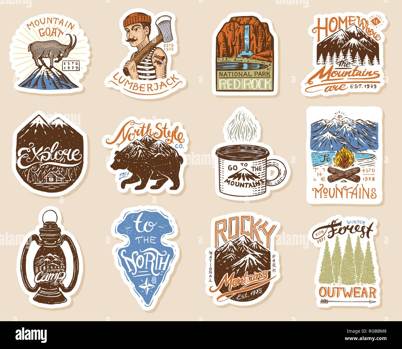 Shield goat logo Stock Vector Images - Alamy